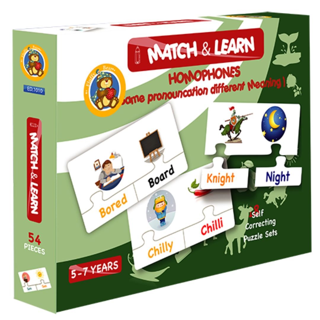 Match & Learn – Homophones Puzzle in English for Kids – Fun Learning Store