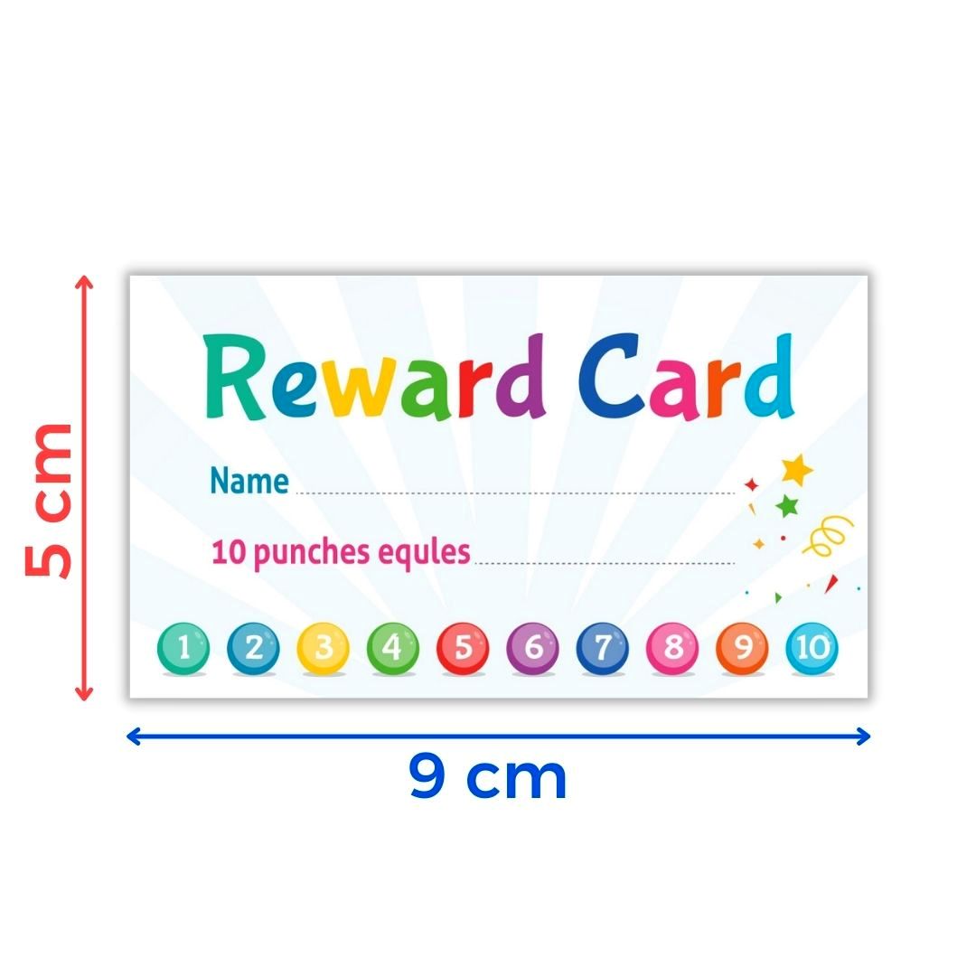 Reward Card Incentive Loyalty Reward Card for Classroom - Punch Card 1 ...