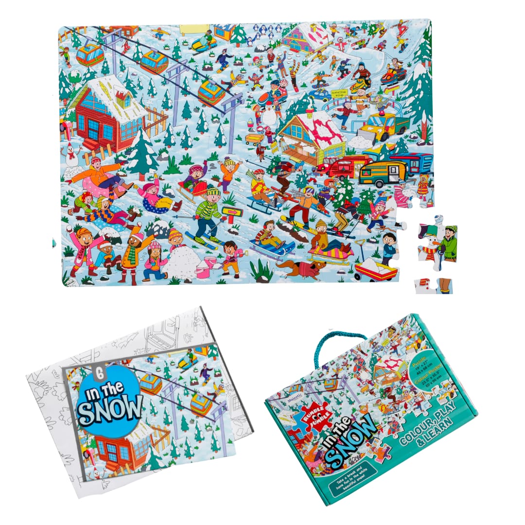 RUMBLE JUMBLE | IN THE SNOW – Fun and Educational 70-Piece Puzzle with ...