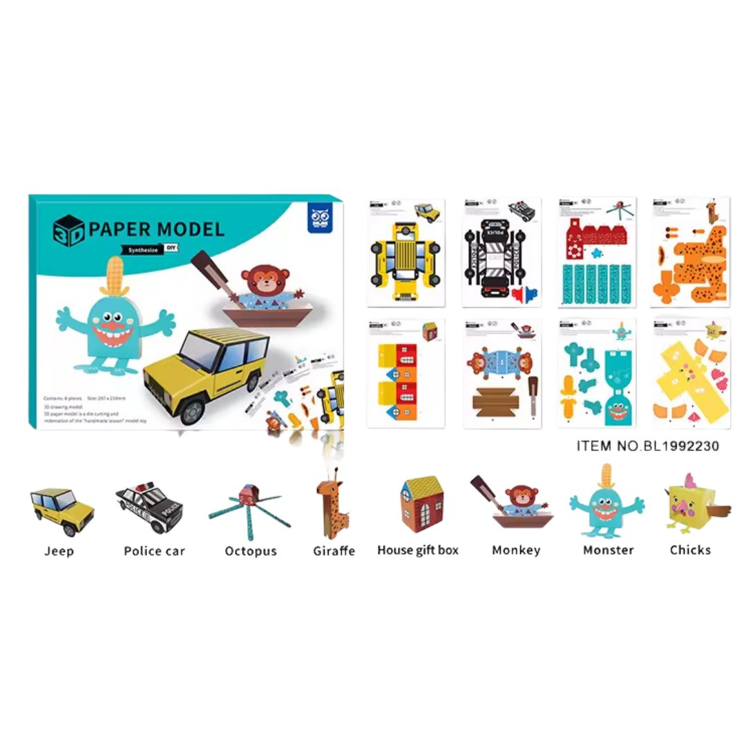 Crafty Kids: Engaging Preschool DIY 3D Paper Model Game for Creative ...