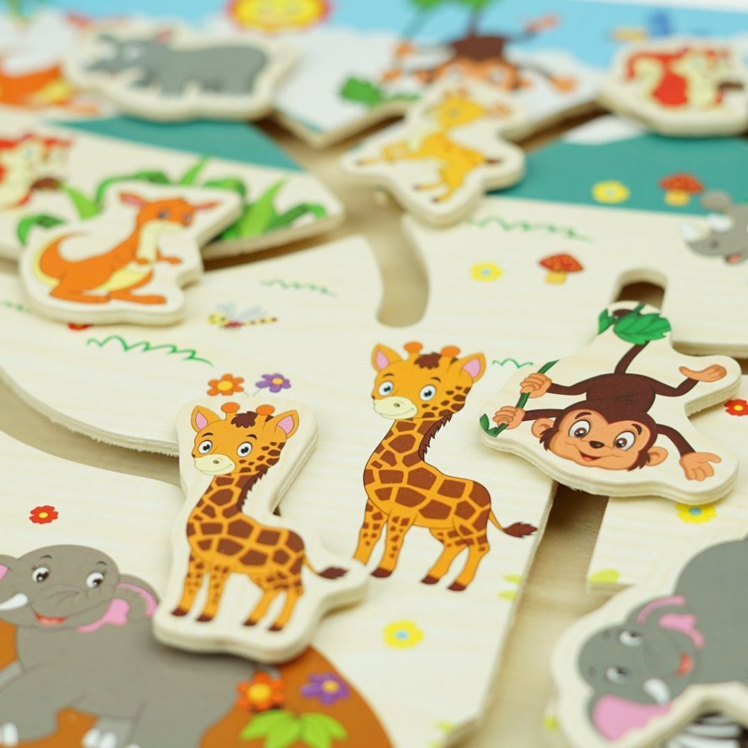 Colorful Wooden Maze with Zoo Animals – Fun Learning Store