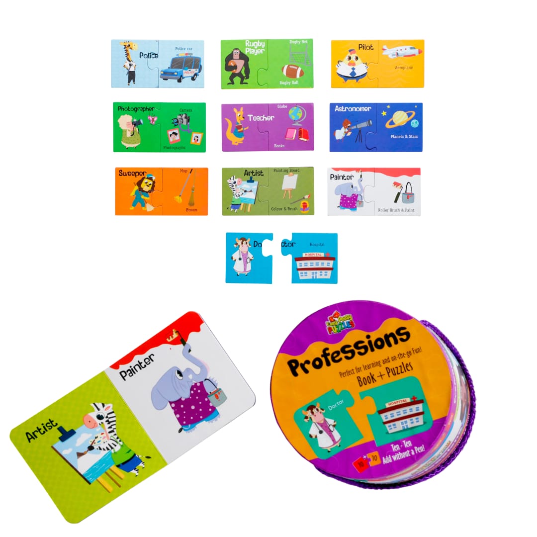 PROFESSIONS | EASY PEASY PUZZLE - Educational Fun for Kids with 20 Pie ...