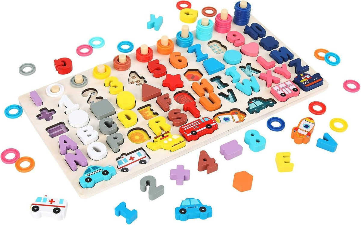 TRANSPORTATION COUNTING SHAPE STACKER 5 IN 1 – Fun Learning Store